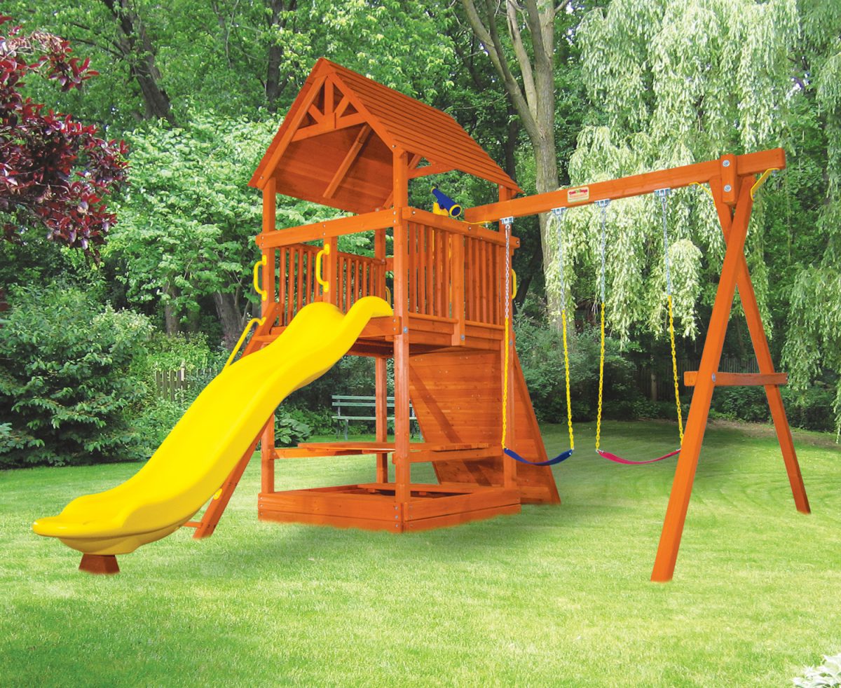 5.8 Bengal Fort Space Saver w Wacky Wave | Ultimate Outdoor Play